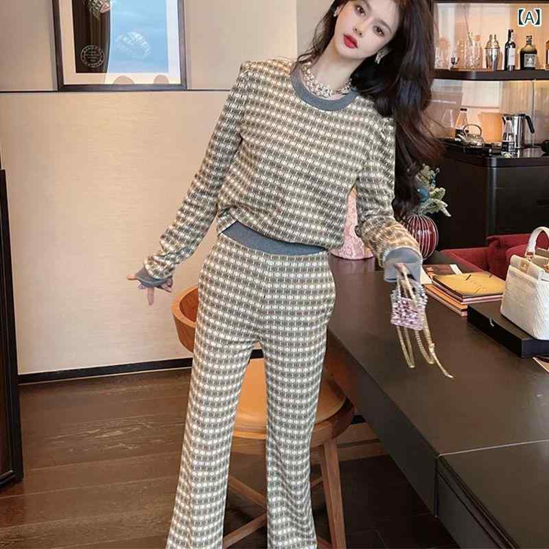 ・カテゴリ: パンツセットアップ・対象: レディース・主な素材: ポリエステル30～50%・柄: ストライプ、チェック・スタイル: 日韓カジュアル、フェミニン・パンツ丈: ロング・ディテール: ポケット・加工: パッチワーク、切り替え・袖丈...