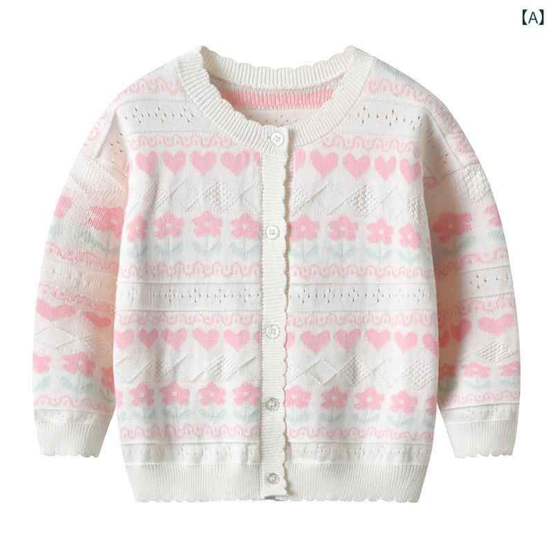 ・カテゴリ: キッズカーディガン・性別: 女の子用・生地加工: 柔軟加工・スタイル: 韓国・対象年齢: 3～8歳・厚さ: 普通・袖丈: 長袖・開閉様式: シングルボタン・柄: 花柄・フード: なし・要素: キュート、カーディガン、レース、ト...