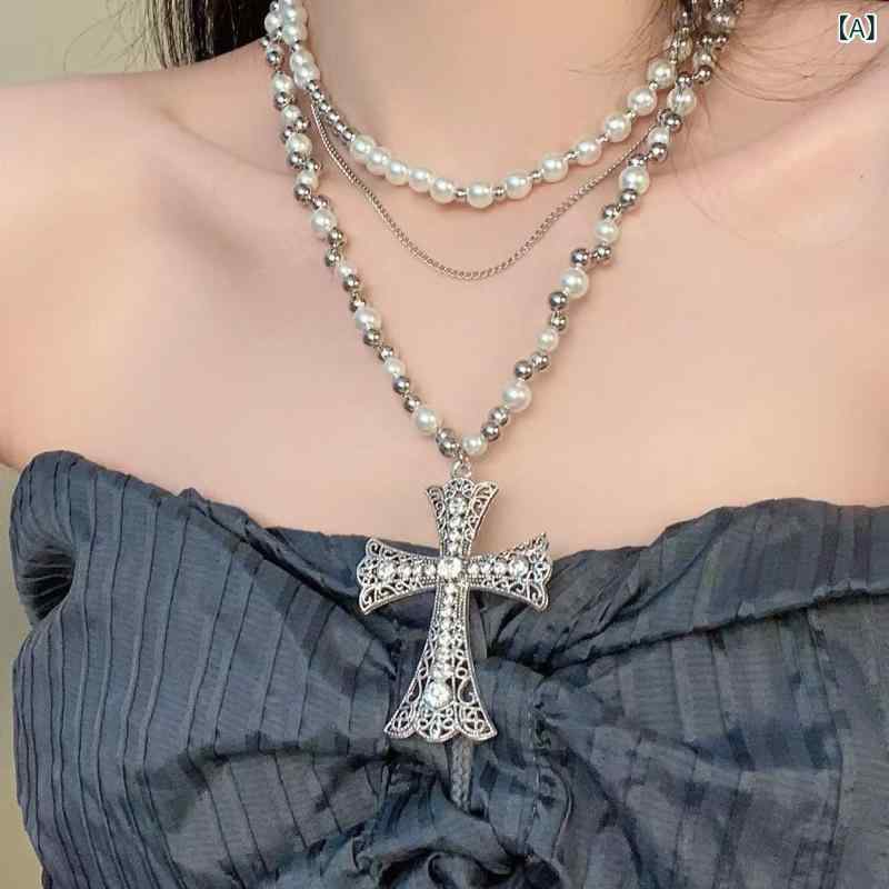 ・カテゴリ: ネックレス・素材: 合金・加工方法: 電気メッキ・形状: 幾何学・チェーンスタイル: 通常チェーン・ペンダント素材: 銅・周長: 41〜50cm・流行要素: 十字架・スタイル: 個性トレンド・重量: 約55g・対象: 女性
