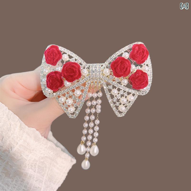 ・カテゴリ: ヘアアクセサリー・主な素材: 合金・加工方法: ハンドメイド・留め具: バレッタ・カラー展開: ローズ花、五弁花・: ローズ、花、スズラン・スタイル: スウィート、フレッシュ・対象: 女性