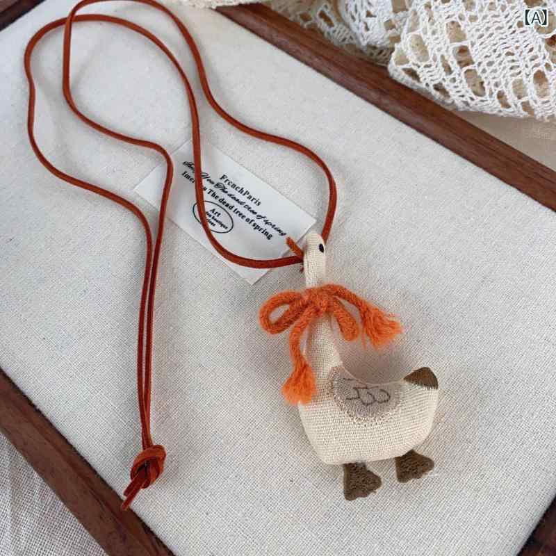 ・カテゴリ: ネックレス・対象: 女性・スタイル: 可愛い・スタイル分類: フレッシュスイート・モチーフ: カートゥーンキャラクター、動物・主な素材: 布・ペンダント素材: 布・処理方法: 電気メッキ・チェーンスタイル: レギュラーチェーン...