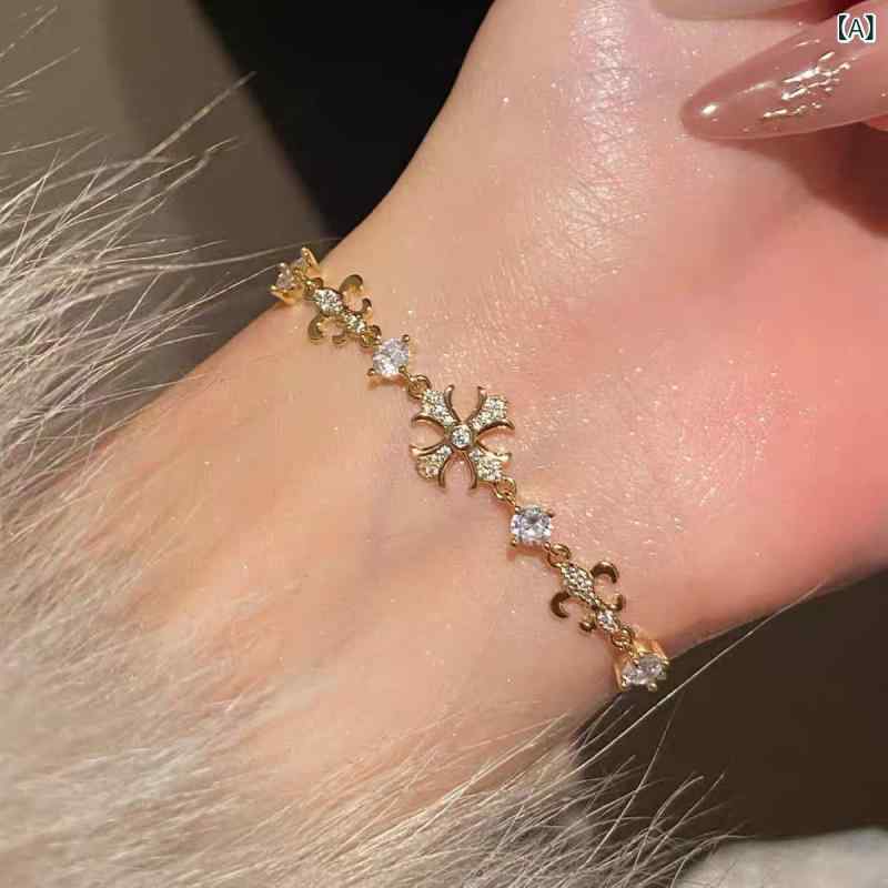 ・主な素材: 銅・加工方法: 電鍍・対象: 女性・: 花・流行要素: アイリス・スタイル: ライトラグジュアリー・着用シーン: ファッション通勤・カテゴリ: 手元アクセサリー・カラー展開: 十字架、パール十字架