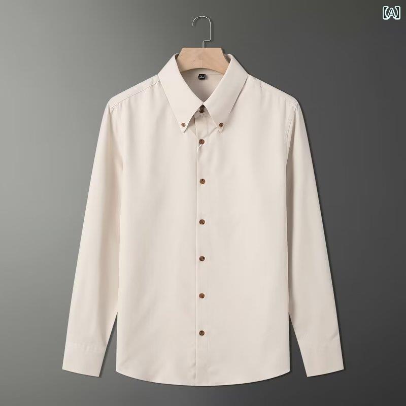 ・カテゴリ: シャツ・フィット: スリムフィット・主な素材: リネン・生地番手: 20番手・襟型: ポインテッドカラー・袖丈: 長袖・柄: 無地・厚さ: 普通・機能: 洗濯機洗い可能・加工: ノンアイロン加工・対象性別: メンズ・対象: テ...