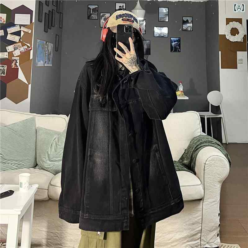 ・カテゴリ: カジュアルスーツ・スタイル: ストリートカジュアル・ネックライン: 襟付き・フィット: ルーズフィット・前合わせ: シングルブレスト・フード: あり・厚さ: 普通・柄: 無地・主な素材: デニム・ポケット: サイドポケット・袖...