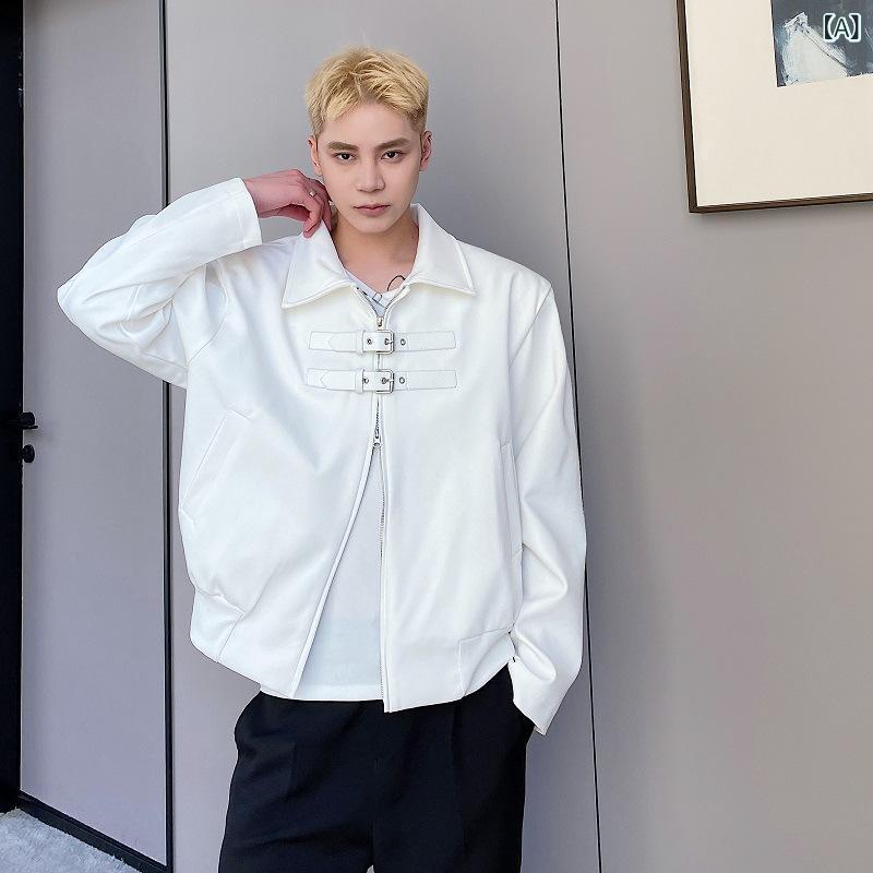 ・カテゴリ: ジャケット・スタイル: ワークウェア・ネックライン: 襟付き・シルエット: ルーズフィット・開閉: ジッパー・フード: なし・厚さ: 標準・柄: 切り替え・主な素材: ポリエステル・シーン: カジュアル・詳細: ボタン装飾・裾...