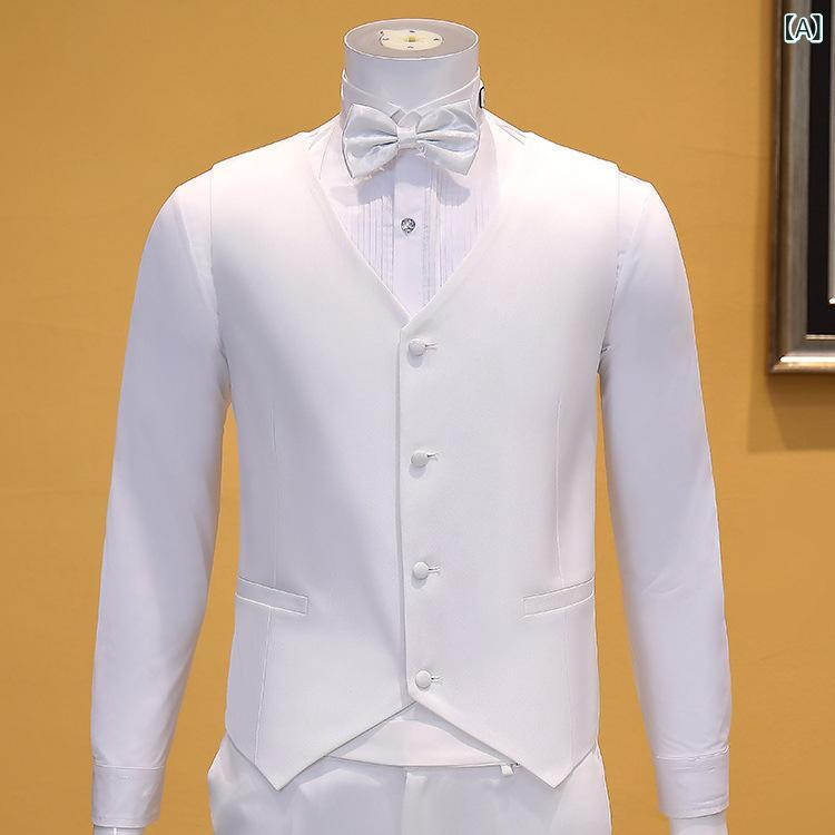 ・カテゴリ: ベスト・スタイル: 中国風・主な素材: ポリエステル50%、50%・シルエット: 合身型・柄: 無地・着用シーン: パーティー・対象: 若年層・加工: アイロン不要加工・織柄: 嵌花・カラー展開: ホワイト、ブラック・サイズ展...