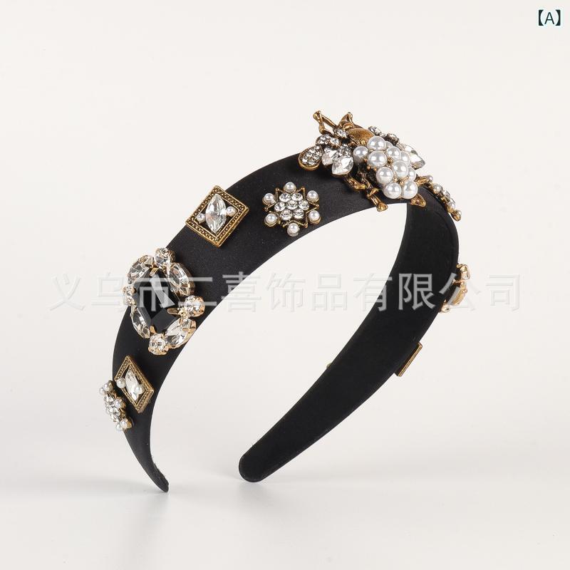 ・カテゴリ: ヘッドウェア・スタイル: 欧米風・スタイル分類: ファッション通勤・主な素材: 合金、ラインストーン・加工方法: 手作り・カラー展開: ブラック・対象: レディース