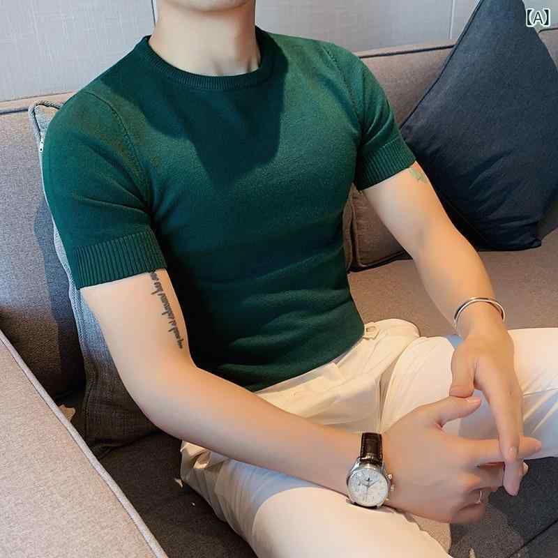 ・カテゴリ: Tシャツ・スタイル: 韓国・タイプ: プルオーバー・主な素材: ポリエステル 95.5% (アイス)・柄: 無地・ネックライン: クルーネック・袖丈: 半袖・厚さ: 薄手・加工: ノンアイロン加工・シーン: 日常・対象: 若年...