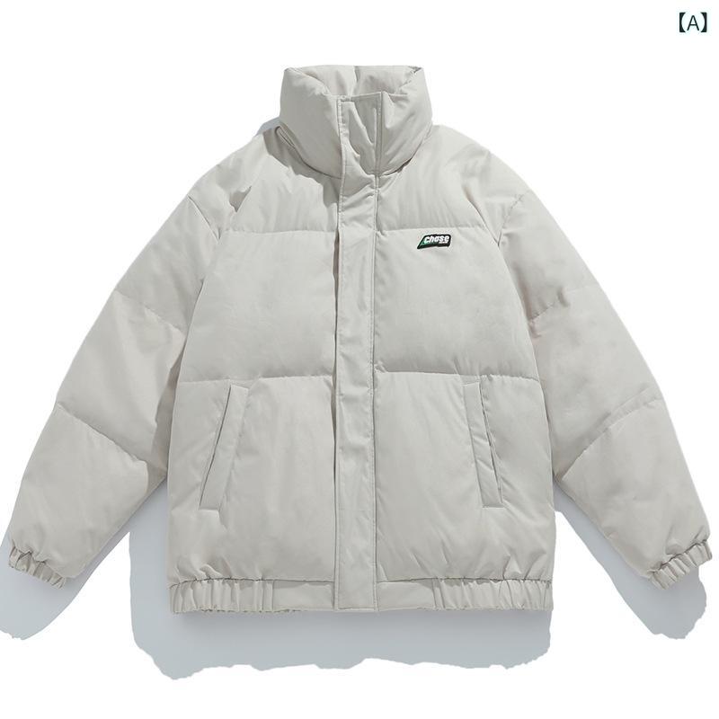 ・カテゴリ: 中綿ジャケット・スタイル: 香港風・フィット: ルーズフィット・開閉: ジッパー・厚さ: 厚手・主な素材: ポリエステル・裏地素材: ポリエステル・着用シーン: カジュアル・ポケット: サイドポケット・裾: ストレートヘム・カ...