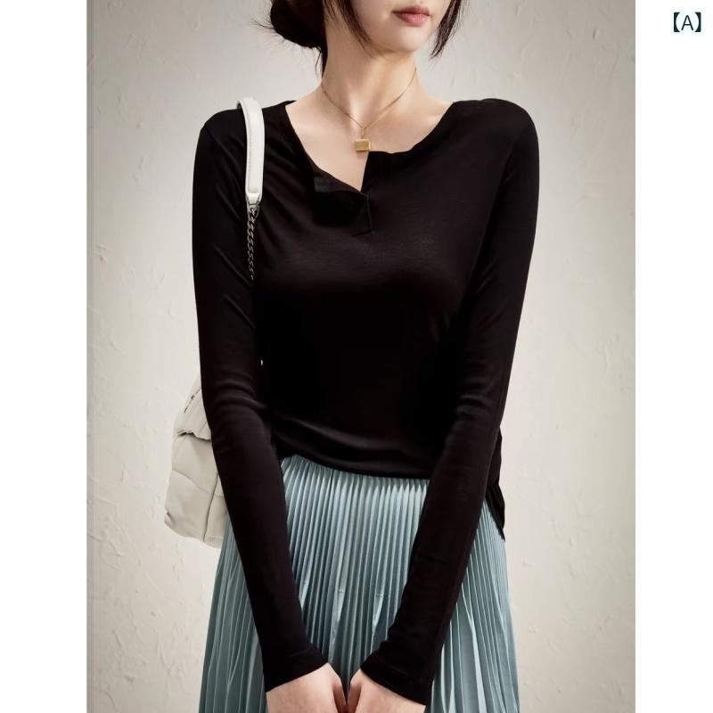 ・カテゴリ: Tシャツ・スタイル: カジュアル・柄: 無地・ネックライン: ハーフオープンカラー・袖丈: 長袖・袖タイプ: レギュラー・フィット: ストレート・カラー展開: ブラック、ホワイト・サイズ展開: S、M、L、XL、2XL