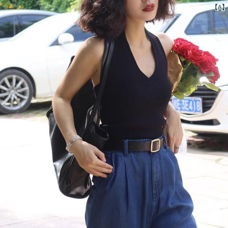 ・カテゴリ: プルオーバー・スタイル: カジュアル・テイスト: 日韓カジュアル・フィット: スリム・丈: ショート（40cm超50cm以下）・柄: 無地・主な素材: レーヨン・主な素材混率: 50%〜70%未満・伸縮性: 中程度・性別: 女...