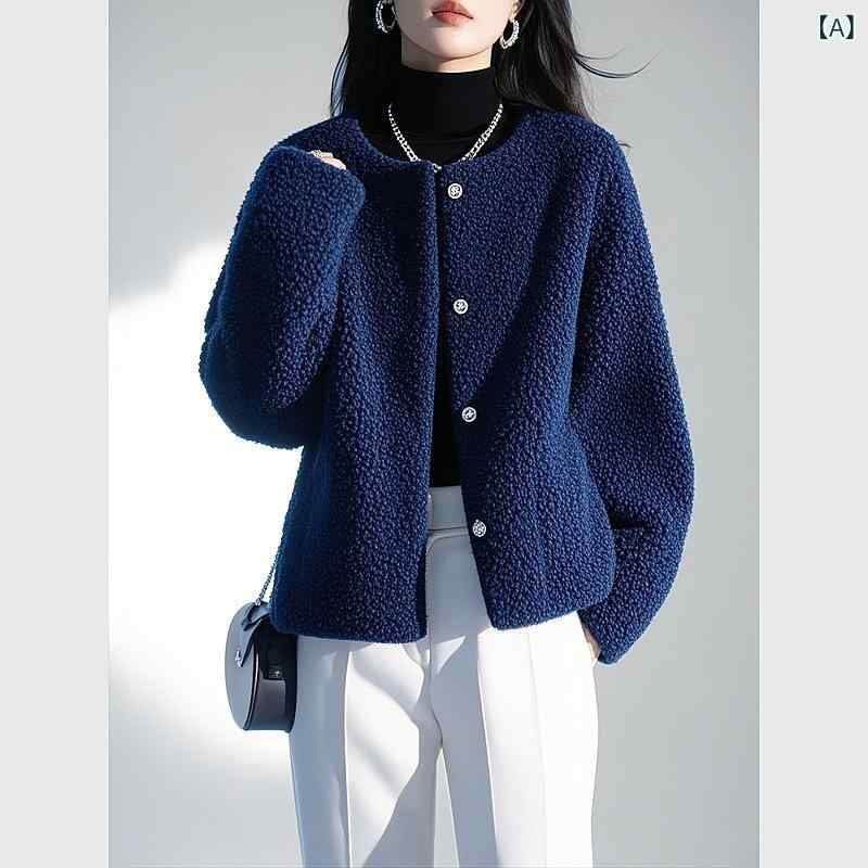 ・カテゴリ: アウター・スタイル: 大人の女性向け・主な素材: シェニール、スパンデックス30%以下・ネックライン: ポロ襟・袖丈: 長袖・袖のタイプ: レギュラー・カラー: ブルー・サイズ展開: S, M, L, XL・形式: 単品・対象...