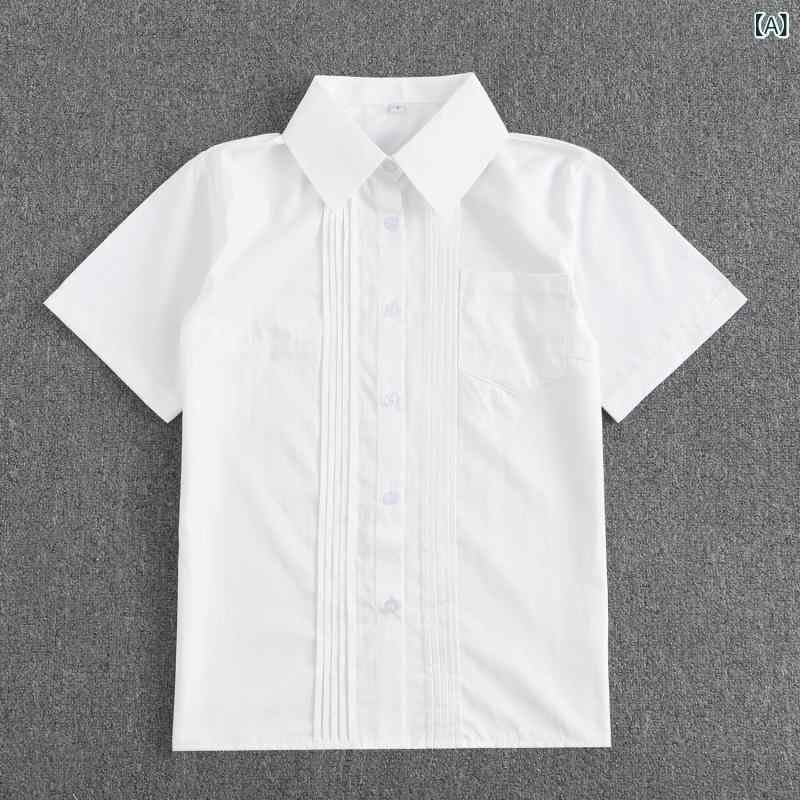 ・カテゴリ: シャツ・スタイル: 、開襟、カレッジ、フェミニン・主な素材: 綿80%〜90%・柄: 無地・袖丈: 半袖・加工: 高温定型・シルエット: ストレート・ネックライン: スクエアネック・袖タイプ: レギュラー袖・カラー展開: クリ...