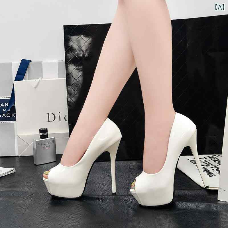 ・カテゴリ: パンプス・スタイル: セクシー・アッパー素材: エナメル・つま先形状: オープントゥ・ヒール形状: スティレットヒール・ヒールの高さ: 8cm以上・開閉タイプ: スリッポン・丈: ローカット・柄: 無地・カラー展開: ホワイト...