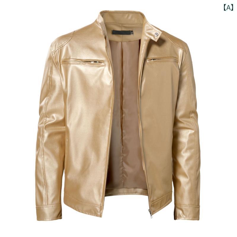 ・カテゴリ: レザージャケット・性別: メンズ・スタイル: ベーシックカジュアル・対象: 18～24歳向け・主な素材: PUレザー・裏地素材: アセテート繊維・着丈: 普通丈・フィット: レギュラーフィット・ネックライン: スタンドカラー・...