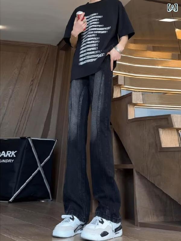 ・カテゴリ: デニムパンツ・性別: メンズ・スタイル: アメリカン・: ストレートパンツ・パンツタイプ: 微フレア・丈: ロング・ウエスト: ミドルライズ・フロント: ジッパーフライ・厚さ: 普通・生地: デニム・主な素材: ポリエステル3...