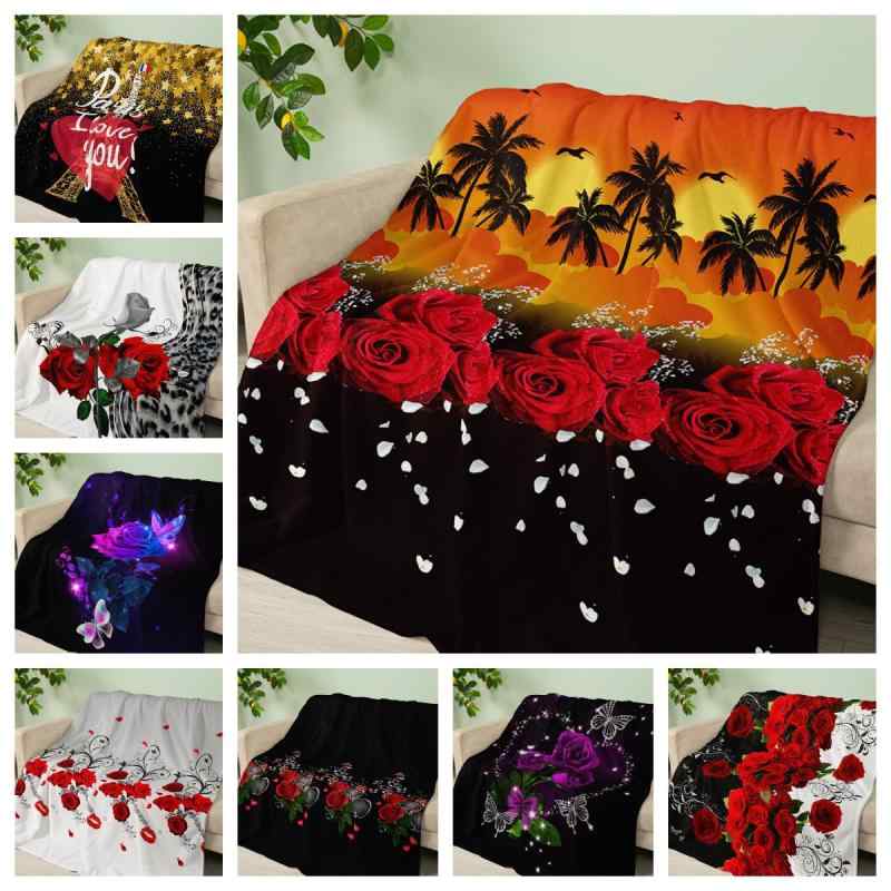 ・カテゴリ: 化学繊維毛布・主な素材: ポリエステル・種類: フランネル毛布・柄: 植物柄・スタイル: ウェディング・重さ: 約300g未満・サイズ展開: 70x100cm、100x130cm、130x150cm、135x200cm、150...