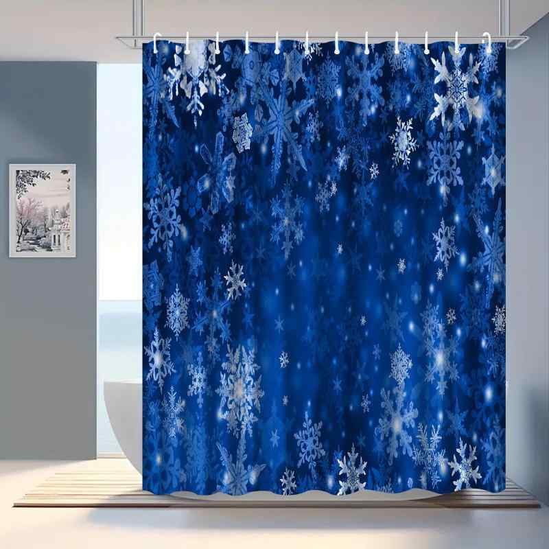 ・主な素材: ポリエステル・スタイル: モダンシンプル・柄: クリスマス雪柄・カテゴリ: シャワーカーテン・特徴: 穴あけ不要・サイズ展開: 90×180cm, 120×180cm, 150×180cm, 180×180cm, 180×200cm
