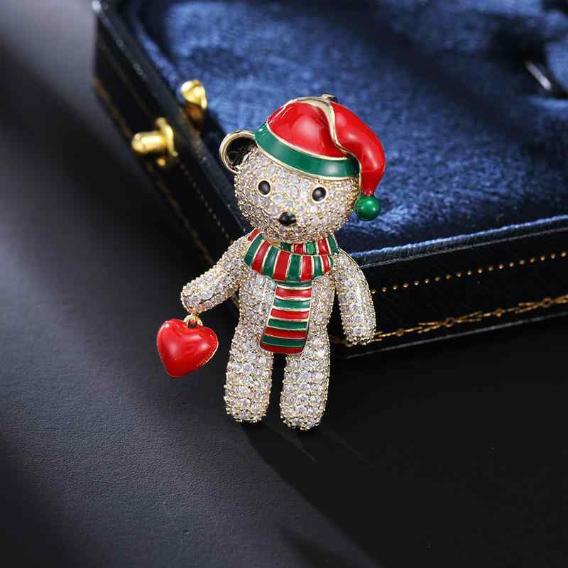 ・素材: 銅・スタイル: クリスマス・デザイン: 動物・加工方法: 象嵌・象嵌素材: ジルコニア・カラー: ゴールド・人気要素: クマ・用途: 装飾、結婚式、ギフト・テイスト: エキゾチック・スタイル分類: レトロモダン・対象: 女性・種類...