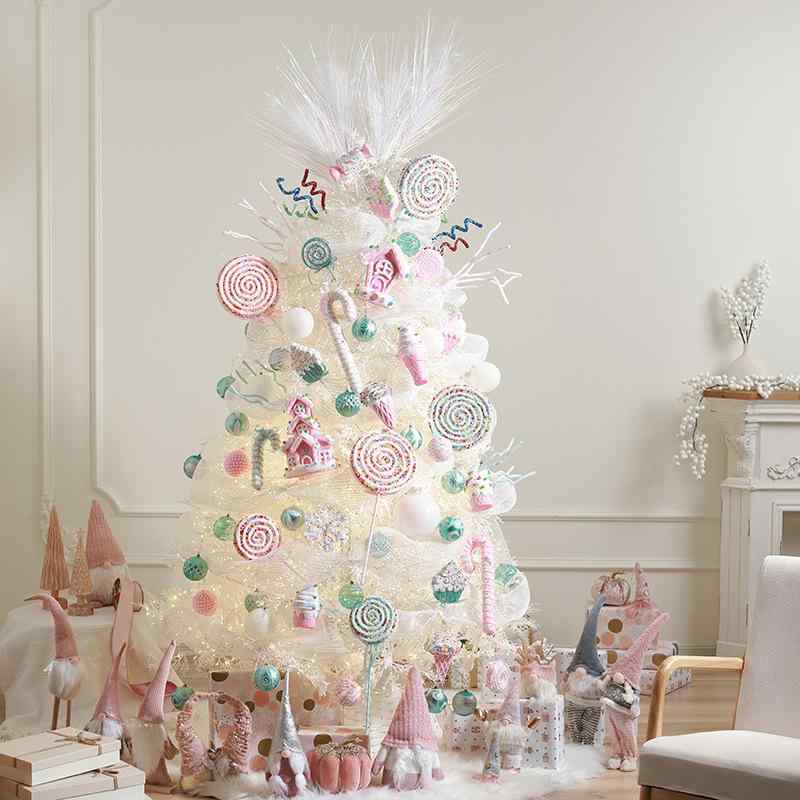 ・素材: PE・カテゴリ: クリスマスツリー・高さ: 150cm〜210cm・用途: 床置き・カラー展開: ホワイト、ピンク、カラフル、ブルー