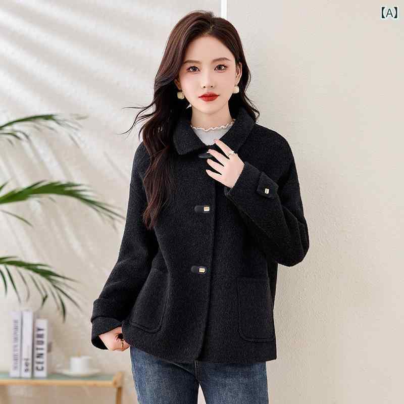 ・カテゴリ: レディースウールコート・スタイル: エレガント・主な素材: 羊毛95%以上・柄: 無地・厚さ: 中厚手・シルエット: スリムフィット・着丈: レギュラー丈・ネックライン: ターンカラー・袖丈: 長袖・加工: 高温定形・カラー展...