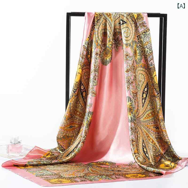 ・カテゴリ: スカーフ・スタイル: ビジネス、オールマイティ、シンプル、欧米、ファッション通勤・主な素材: 模造・織り方: ツイル・加工方法: 経編・機能: 防塵・形状: スクエア・柄: 花柄・カラー展開: ピンク、グリーン、ベージュ、孔雀...