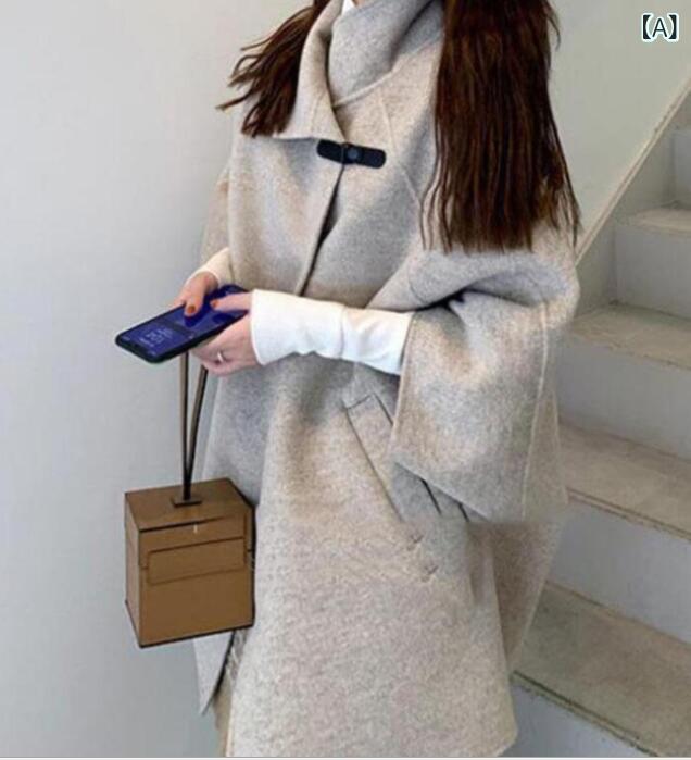 ・カテゴリ: レディースウールコート・主な素材: ポリエステル・素材混率: ポリエステル30%〜50%未満・柄: 無地・シルエット: ケープ型・ネックライン: 襟付き・袖丈: 長袖・袖のタイプ: レギュラー・カラー展開: ミリタリーグリーン...