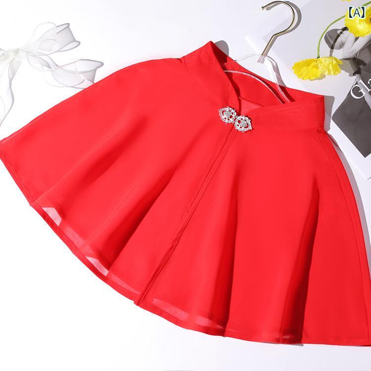 ・性別: 女性・素材: シフォン・カラー展開: レッド、ブルー、ブラック、ホワイト、ピンク、グレー、シャンパン、ワインレッド・スタイル: レトロエスニック・織り方: 平織り・柄: 無地・機能: 装飾