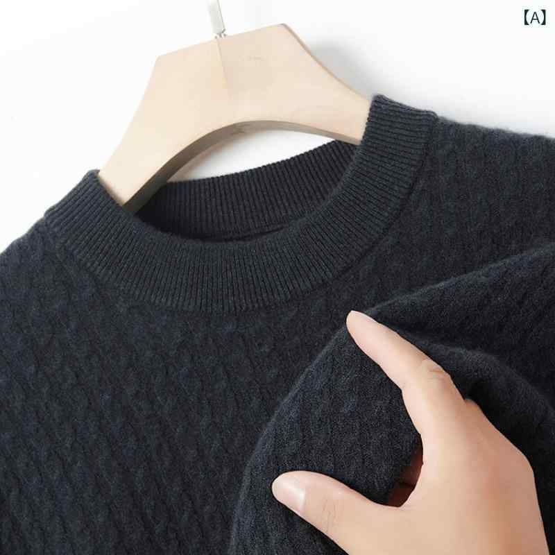 ・カテゴリ: セーター・主な素材: 羊毛・スタイル: プルオーバー・シルエット: ルーズフィット・ネックライン: クルーネック・袖丈: 長袖・袖のタイプ: レギュラー・糸の太さ: 普通・厚さ: レギュラー・対象性別: 男性・対象年齢層: 成...