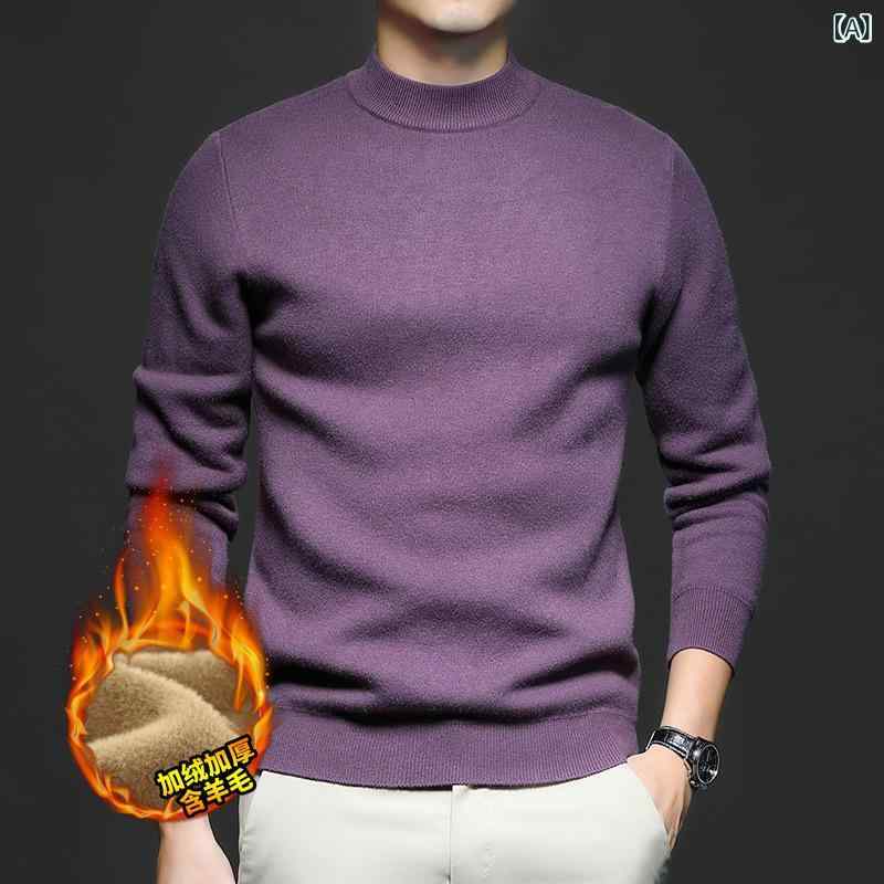 ・カテゴリ: ニットセーター・タイプ: プルオーバー・スタイル: 韓国・フィット: ルーズフィット・ネックライン: モックネック・袖丈: 長袖・厚さ: 厚手・ディテール: リブ裾・主な素材: ウール2.8%・生地: 化学繊維混紡・機能: 通...