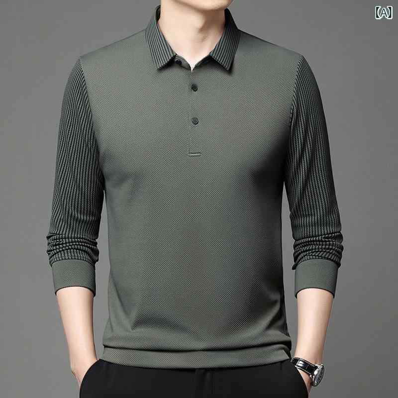 ・カテゴリ: Tシャツ・対象: 中年男性・スタイル: ベーシック、カジュアル・フィット: ルーズフィット・タイプ: プルオーバー・主な素材: コットンブレンド (アセテート繊維 31-50%配合)・柄: ストライプ・ネックライン: 襟付き・...
