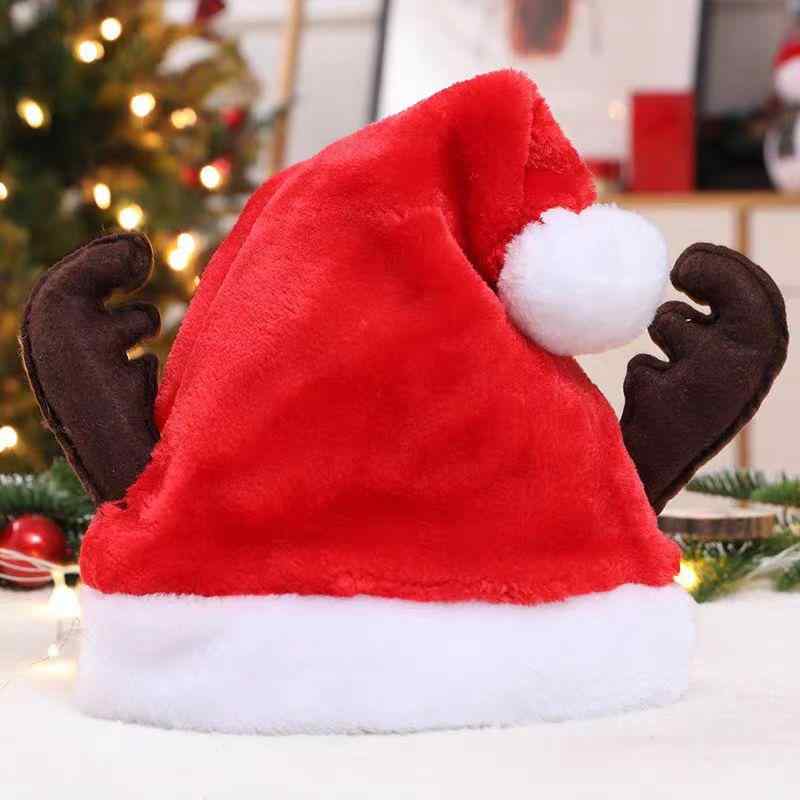・カテゴリ: クリスマス帽・素材: 布・スタイル: カートゥーン・デザイン: 鹿の角付き・サイズ展開: 子供用26×28cm、大人用30×40cm・適用イベント: クリスマス