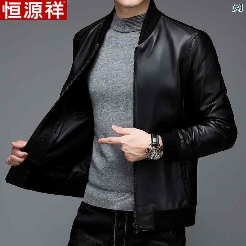 ・カテゴリ: レザージャケット・スタイル: ビジネスカジュアル・性別: メンズ・対象: ミドルエイジ・年齢層: 成人・シーン: カジュアル・主な素材: PUレザー・丈: レギュラー・フィット: ストレート・ネックライン: スタンドカラー・前...