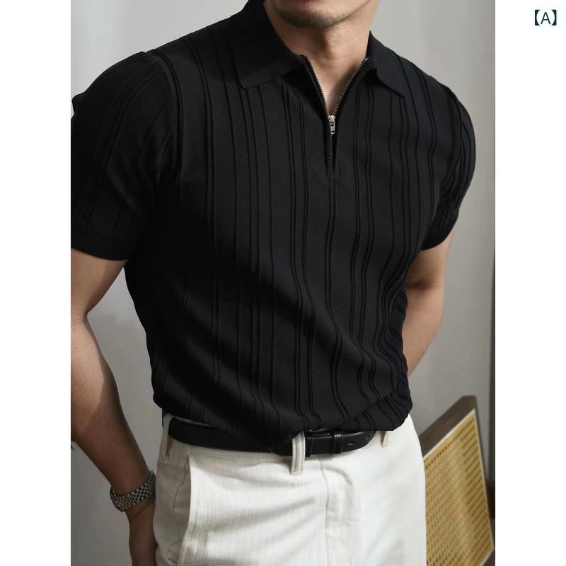 ・カテゴリ: POLOシャツ ・スタイル: 軽熟カジュアル ・主な素材: ポリエステル96%以上 ・袖丈: 半袖 ・フィット: スリム ・柄: 無地 ・特殊加工: パッチワーク、切り替え ・厚さ: 普通 ・着用シーン: カジュアル ・ディテ...