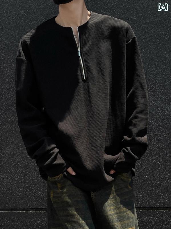 ・カテゴリ: Tシャツ、ベスト・スタイル: ベーシックカジュアル・主な素材: ポリエステル・柄: 無地・フィット: ルーズ・: プルオーバー・ネックライン: クルーネック・袖丈: 長袖・袖タイプ: レギュラー・厚さ: 普通・生地の重さ: 1...