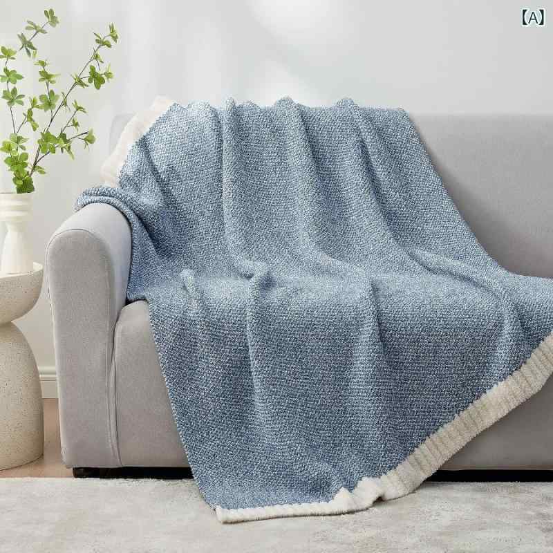 ・カテゴリ: サンゴフリースブランケット・主な素材: ポリエステル・重さ: 約1000g～1500g・柄: ストライプ・スタイル: 北欧風・カラー展開: ブルー＆ホワイト、ベージュ、ブラック＆ホワイト、アイボリー・サイズ展開: 130x160cm