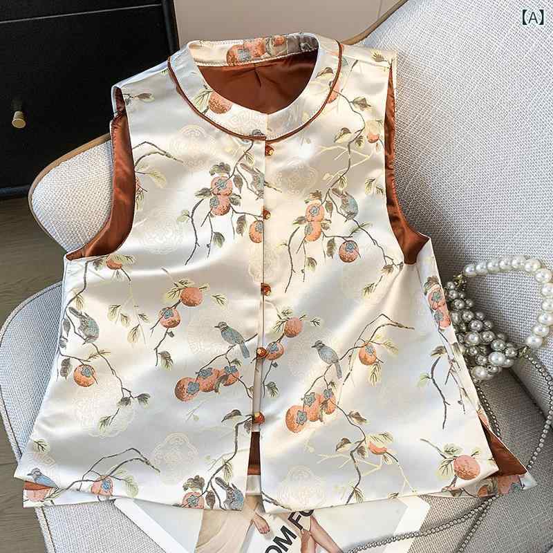 ・カテゴリ: ベスト・スタイル: 文芸レトロ、中国風、エレガント・主な素材: ポリエステル・ネックライン: スタンドカラー・着丈: 普通丈・前立て: シングルボタン・フィット: レギュラー・対象性別: レディース・対象年齢: 大人・サイズ展...