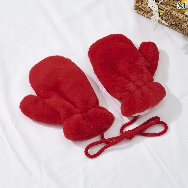 ・カテゴリ: 手袋・性別: ユニセックス・加工方法: サテン仕上げ・機能: 保温・柄: 無地・タイプ: ミトン・カラー展開: レッド、ブルー、カーキ、オフホワイト、アプリコット、ライトイエロー、ローズピンク、ピーチピンク、ライトパープル・サ...