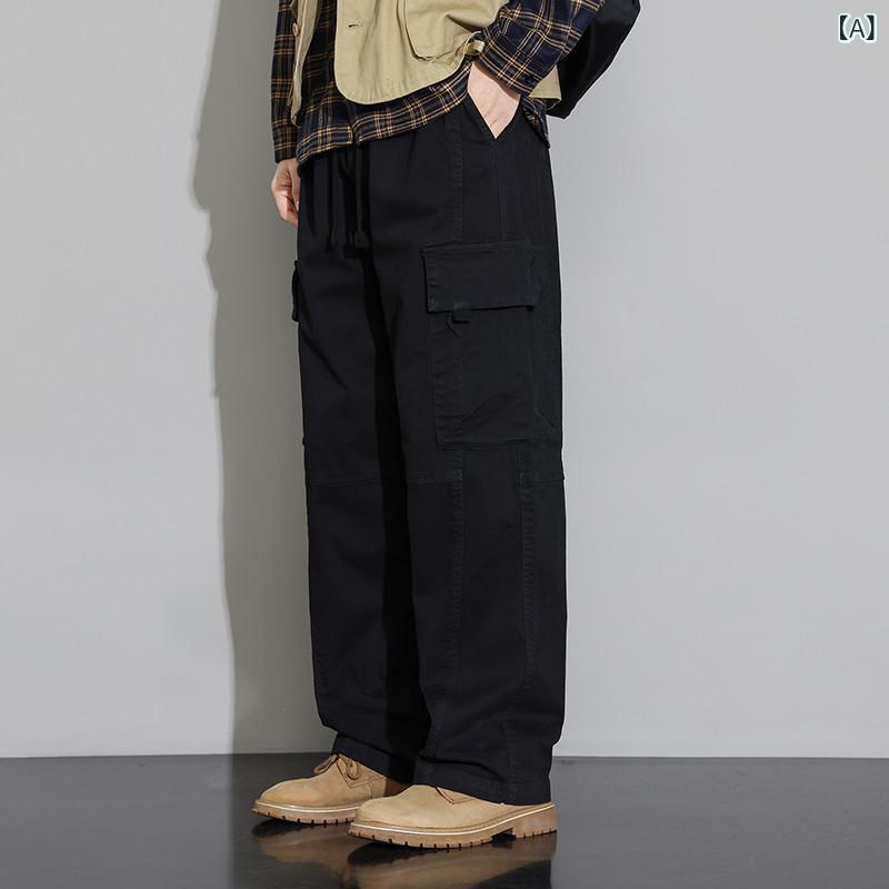 ・カテゴリ: ワークカジュアルパンツ・スタイル: 韓国・タイプ: ロングパンツ・パンツシルエット: ストレート・丈: クロップド丈・ウエスト: ハイウエスト・フロント: ドローストリング・厚さ: 普通・柄: 無地・対象: ティーン、大人・主...
