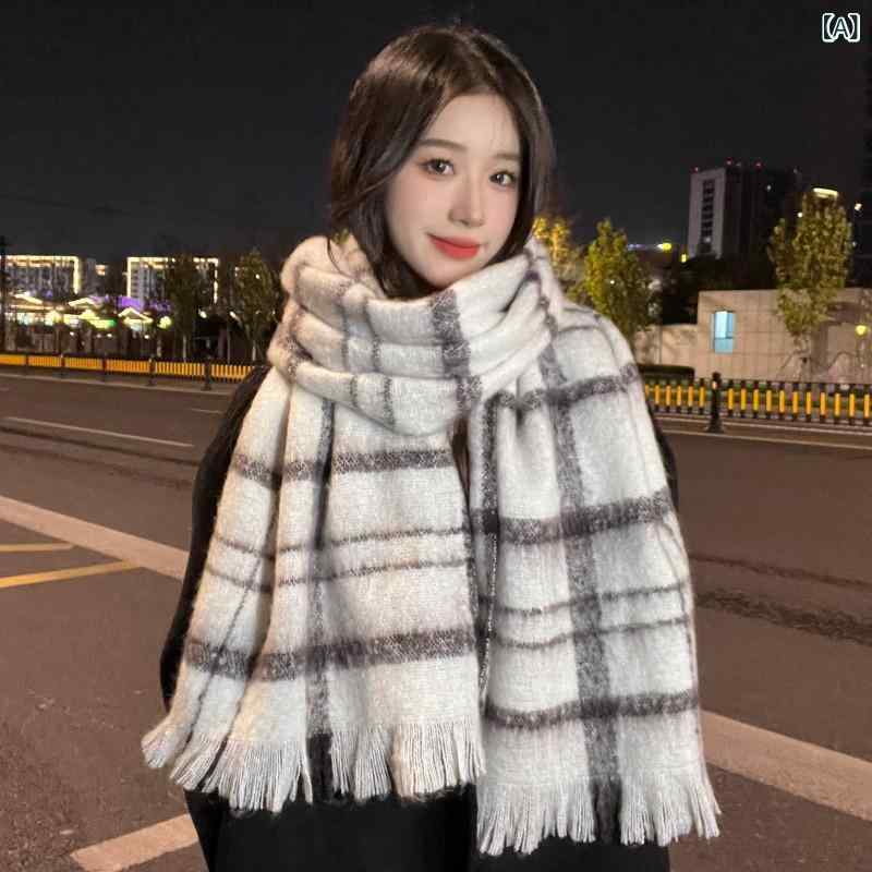 ・編み方: ツイル・: 不規則・機能: 保温・季節: 冬・タイプ: ロング丈・カラー展開: ホワイト、コーヒー・主な素材: ポリエステル51-60%、ビスコースレーヨン21-30%・テイスト: カジュアル、シンプル、通勤、着回し自在・生地:...