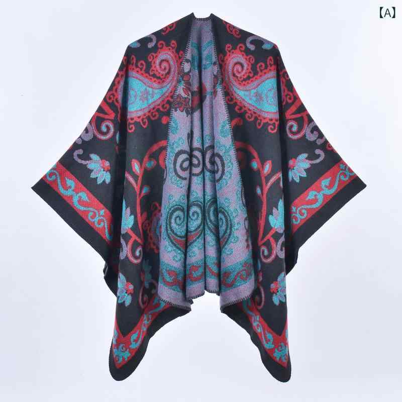 ・性別: 女性・素材: フェイク・カラー展開: ブラックレッドパープル、ダークブルー、ブラック、レッドダークブルー、カーキ、コーヒー、オレンジレッド・スタイル: レトロエスニック・サイズ: 約130x150cm・編み方: 平織り・柄: 花柄...