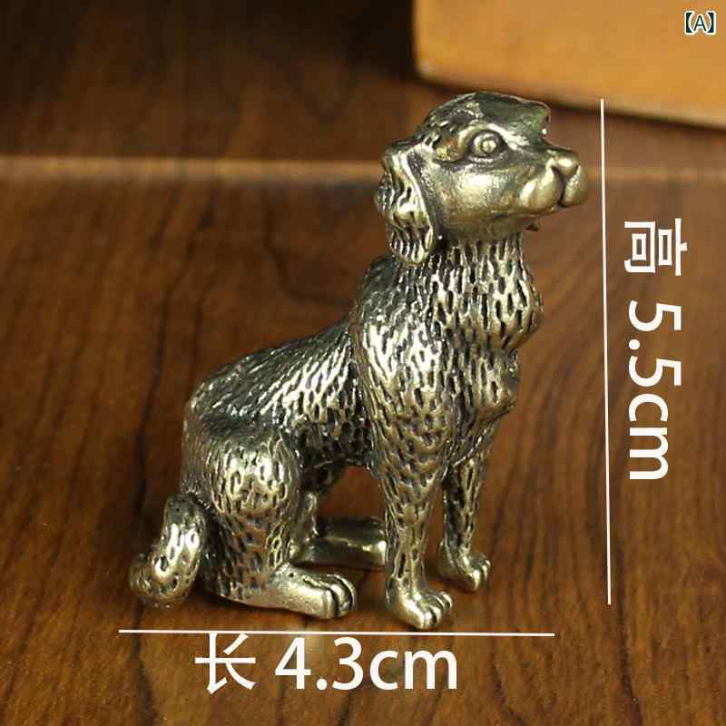 ・主な素材: 銅・カテゴリ: 銅製置物・モチーフ: ゴールデンレトリバー子犬・重量: 約103g・スタイル: 中式