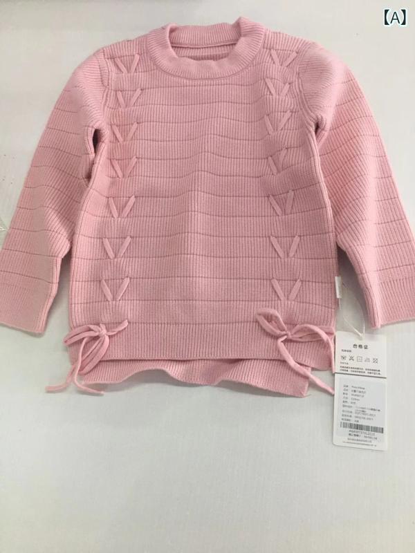 ・カテゴリ: 子供用セーター・性別: 女の子・スタイル: 韓国・対象年齢: 乳幼児 (1～3歳、身長80～100cm)・適用シーズン: 冬、春、秋・厚さ: 普通・袖丈: 長袖・開閉タイプ: プルオーバー・要素: リボン、プリンセス、トレンド...