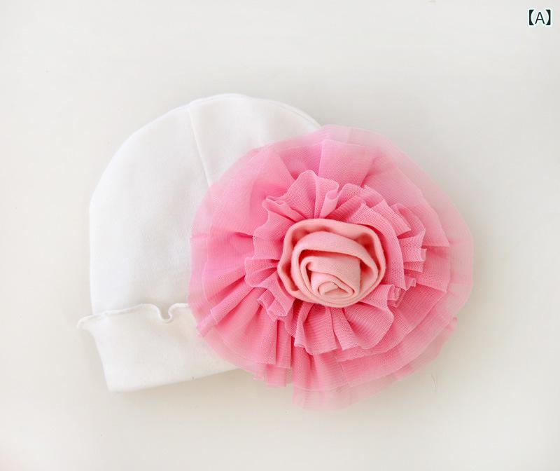 ・カテゴリ: ベビー帽子・主な素材: 綿・スタイル: ・対象年齢: 0〜6ヶ月、6〜12ヶ月・帽子の形: ラウンドトップ・機能: UVカット、通気性、保温性、防風・カラー展開: ホワイト大花、ピンク大花、ピンク小花、ホワイト小花、フリル紗花...