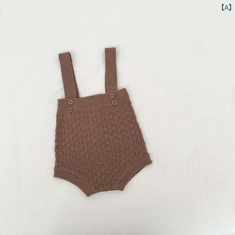 ・カテゴリ: ロンパース、カバーオール・: 三角タイプ・スタイル: 韓国・等級: ・主な素材: 綿50%、アクリル50%・対象年齢: 乳幼児（1〜3歳、80〜100cm）・性別: 女の子・袖丈: ノースリーブ・厚さ: 普通・留め具: スナッ...