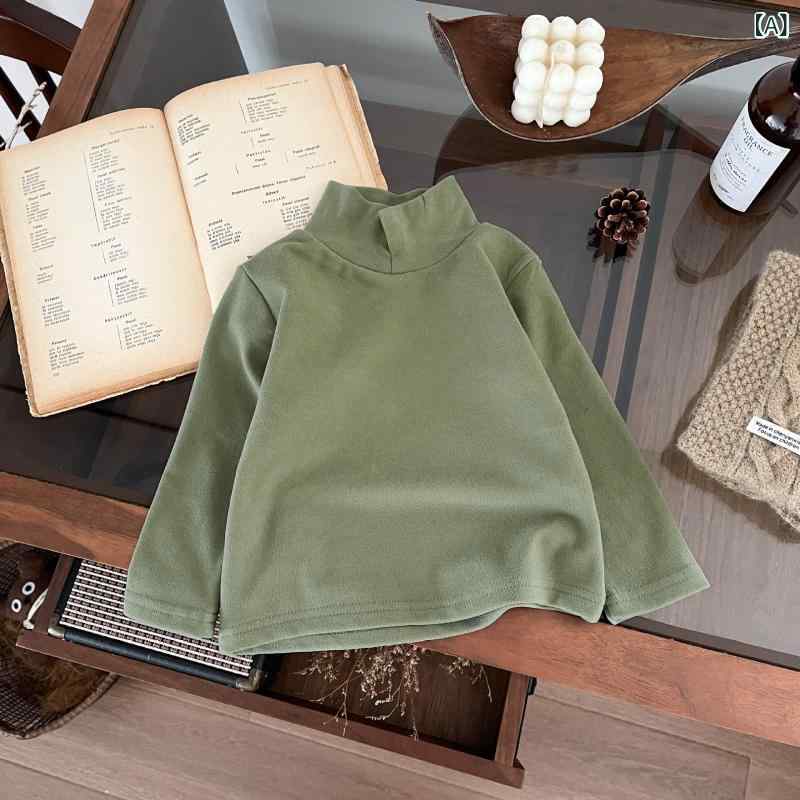 ・カテゴリ: 子供用Tシャツ・性別: ユニセックス・スタイル: 韓国・対象年齢: 1〜3歳・生地: 化学繊維・主な素材: ポリエステル95%・生地加工: 柔軟加工・ネックライン: ハイネック・袖丈: 長袖・柄: 無地・: トレンド・機能: ...