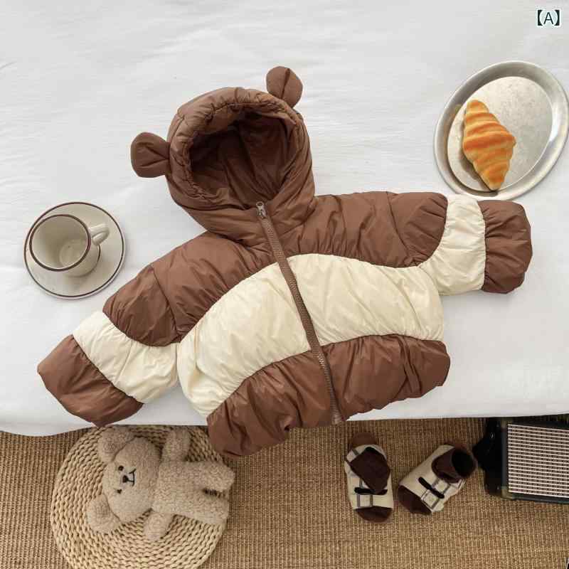 ・カテゴリ: キッズダウンジャケット、ダウンインナー・対象性別: ユニセックス・対象年齢: 1〜3歳・対応身長: 73、80、90、100、110cm・スタイル: 韓国・フィット: ルーズ・着丈: ショート・厚さ: 薄手・袖丈: 長袖・フー...