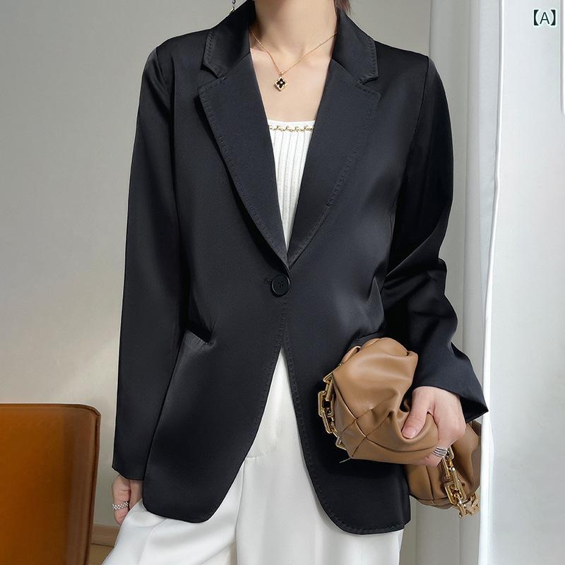 ・カテゴリ: テーラードジャケット・スタイル: きれいめ通勤・テイスト: エレガント・対象: レディース・柄: 無地・フィット: ルーズ・ネックライン: テーラードカラー・袖丈: 長袖・袖タイプ: ストレートスリーブ・: ボタン・前立て: ...