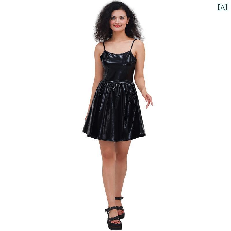 ・カテゴリ: ステージ衣装・性別: 女性・生地: ホットスタンピングエナメルレザー・主な素材: ポリエステル90%〜95%・サブ素材: スパンデックス30%以下・カラー展開: ブラック、レッド、ピンク、レーザーシルバー、レーザーブルー、シル...