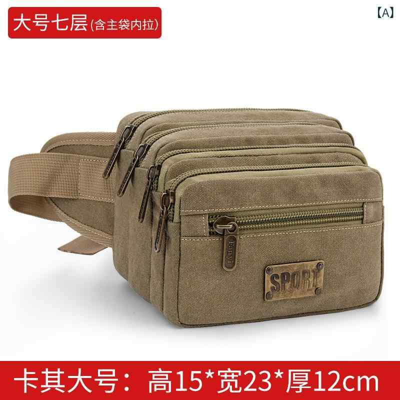 ・スタイル: 都市カジュアル・素材: 帆布・機能: 通気性・柄: 無地・ポイント: ステッチ・裏地素材: ポリエステル・カラー展開: カーキ、ブラック、アーミーグリーン・適用シーン: 日常使い・性別: 男性・サイズ: 大(約15×23×12...